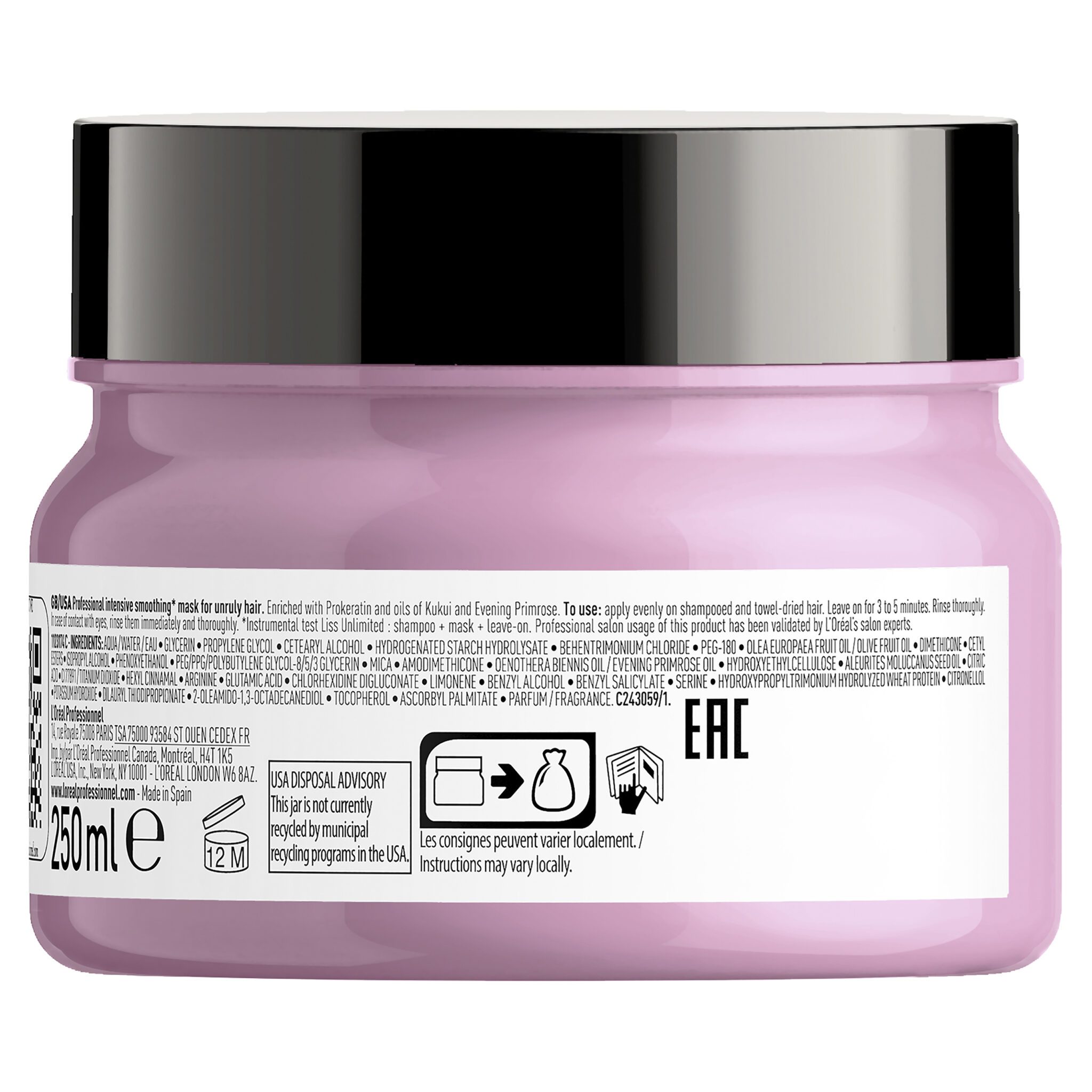 L'Oréal Professionnel Serie Expert Liss Unlimited Mask 250ml - Circles